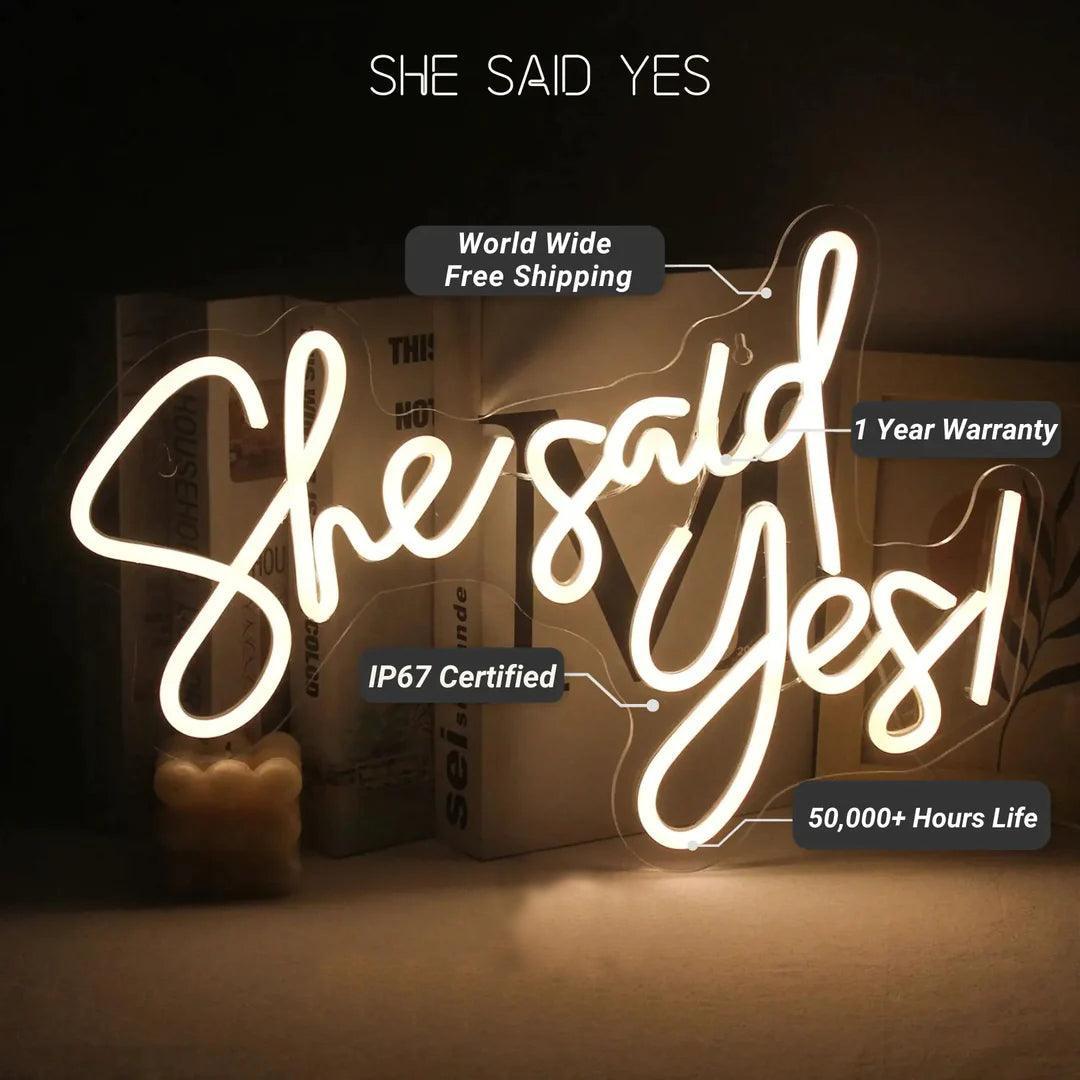 She Said Yes Neon Signs – lz-go